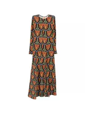 Farm Rio Long-sleeve Maxi Dress