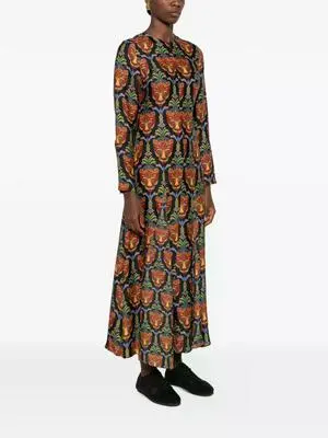 Farm Rio Long-sleeve Maxi Dress