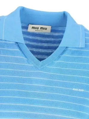 Miu Miu Striped V-neck Sweater