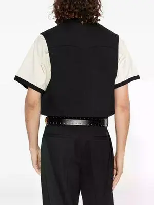 Versace Appliqué Wool Waistcoat