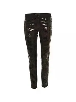 Just Cavalli Snakeskin-pattern Jersey Trousers