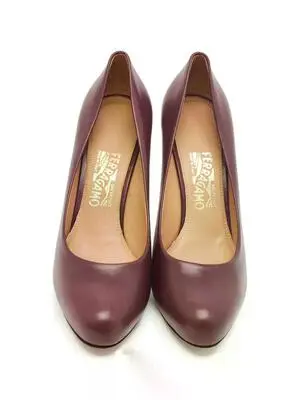 FERRAGAMO Leo Leather Heeled Pumps