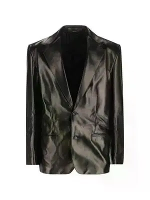 Gucci Leather Single-breasted Jacket