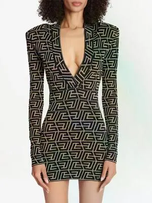 Balmain Monogram Knit Dress