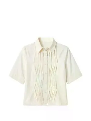 Seventy Pleated Short-sleeve Blouse