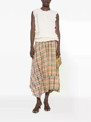 Ulla Johnson Annette Plaid Midi Skirt