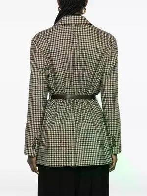 Brunello Cucinelli Check-pattern Belted Blazer