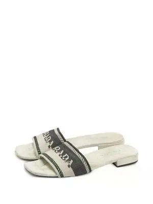 Prada Logo-strap Slides