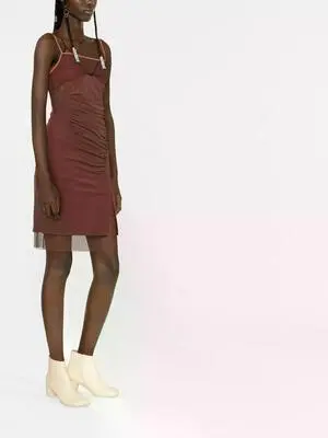 Helmut Lang Draped Mini Dress With Front Slit