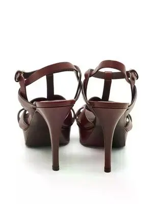 Saint Laurent Tribute Platform Sandals - Red