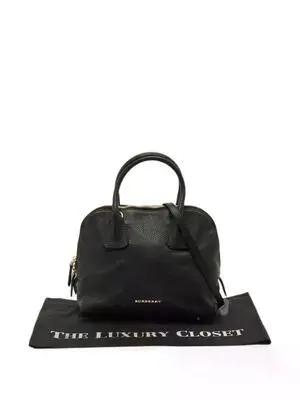 Burberry Greenwood Grained Leather Satchel Bag