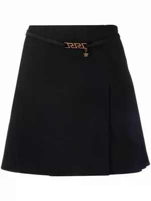 Versace La Greca Chain A-line Mini Skirt