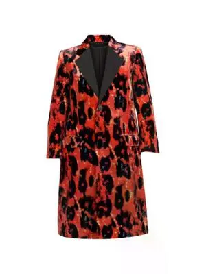 R13 Leopard Print Single-breasted Coat