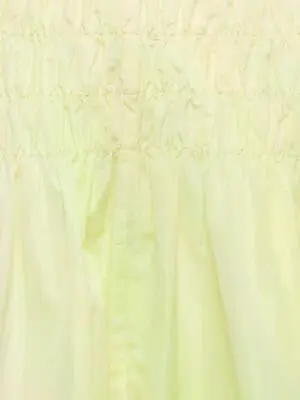 Maje Shirred Taffeta Midi Skirt