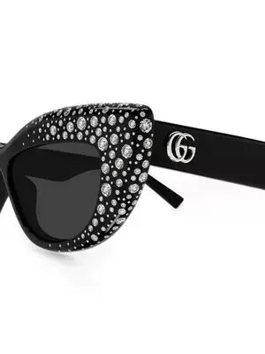 Gucci Crystal Embellished Cat-eye Sunglasses