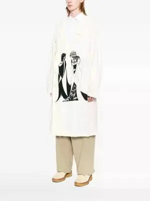 Yohji Yamamoto Graphic-printed Coat