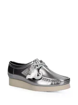 Clarks Wallabees Metallic Loafers - Silver