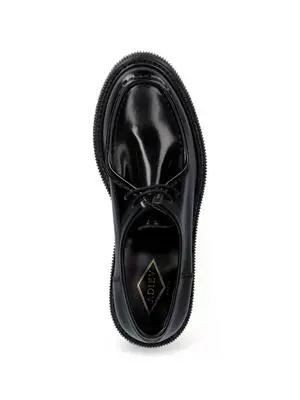 ADIEU PARIS Leather Ridged-sole Lace-up Derby Shoes