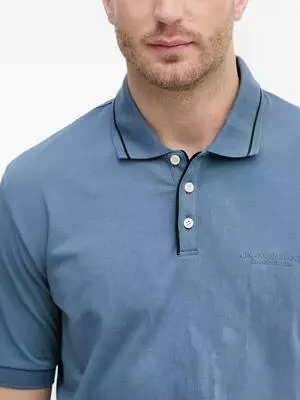 Armani Exchange Logo-embossed Short-sleeve Polo Shirt