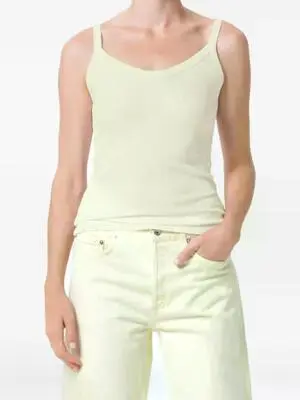 AGOLDE Ribbed-knit Scoop-neck Tank Top
