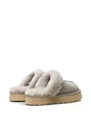 UGG Disquette Shearling-trim Mules