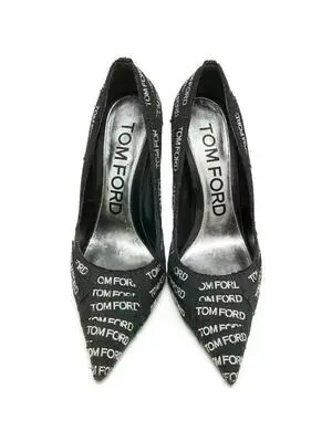TOM FORD Logo-print Pointed-toe Pumps