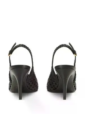 SERGIO ROSSI Braided Slingback Sandals