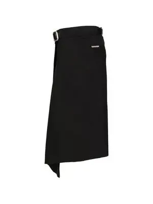 Attico Belted Asymmetric Skirt