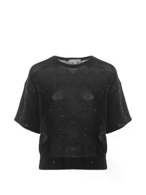 Antonelli Firenze Sequin Embellished Knit T-shirt