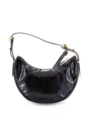 Prada Arqué Half Moon Vernice Small Hobo Bag - Black