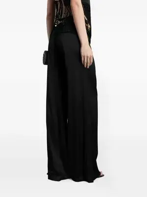 Alice + Olivia Chain-link Eyelet Embellished Palazzo Trousers