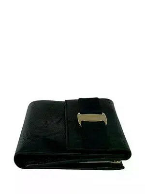 FERRAGAMO 2010-2026 Embossed Leather Vara Trifold Wallet Small Wallets