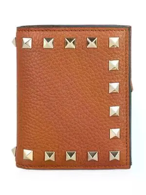 Valentino Garavani Rockstud Bifold Wallet - Brown