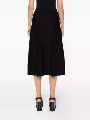 Zimmermann Ribbed Knit A-line Midi Skirt