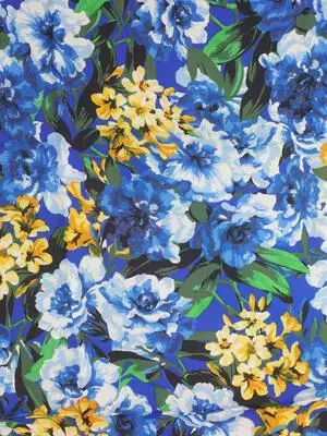 Kenzo Floral-print Scarf - Blue