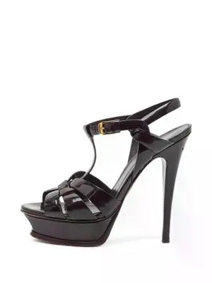 Saint Laurent Tribute Leather Heeled Sandals