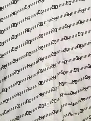Balenciaga Monogram-print Short-sleeve Shirt