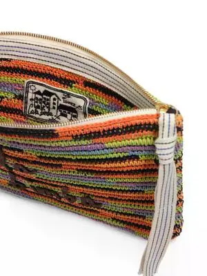 Bimba Y Lola Large Plaited Clutch Bag - Orange