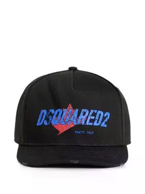 Dsquared2 Logo Embroidered Baseball Cap - Black