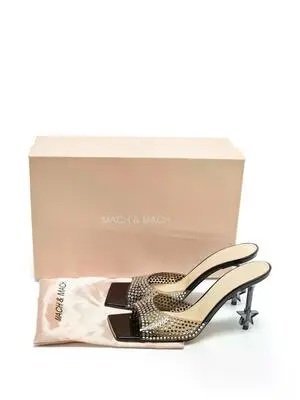 Mach & Mach Star Crystal-embellished Heeled Sandals