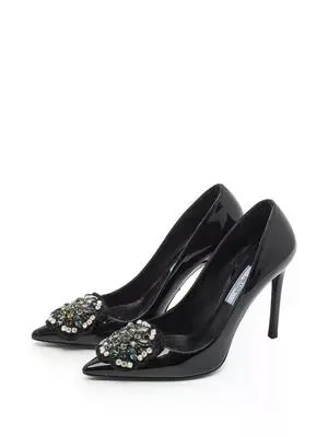 Prada Crystal-embellished Pointed-toe Pumps