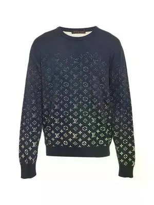 LOUIS VUITTON Monogram Gradient Crew Neck Sweater