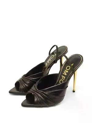 TOM FORD Pleated Slingback Sandals
