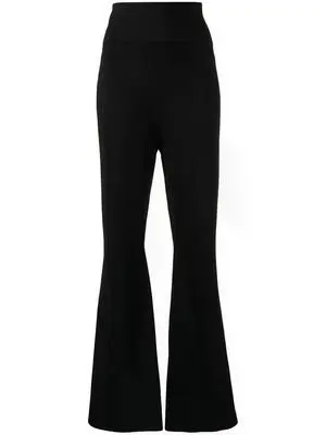 Stella McCartney High-waisted Flared-leg Trousers - Black