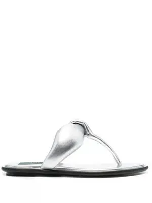 Emilio Pucci Metallic-effect Thong Sandals