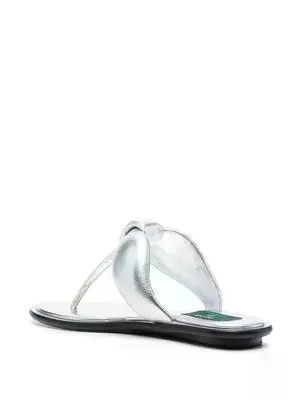 Emilio Pucci Metallic-effect Thong Sandals