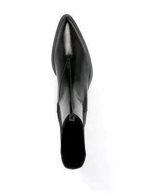 JIL SANDER Pointed Leather Ankle Boots