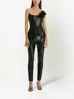Oscar De La Renta Embellished Skinny Trousers