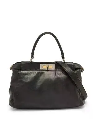 Fendi Medium Peekaboo Shoulder Bag - Black