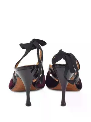 Saint Laurent Velvet Slingback Sandals